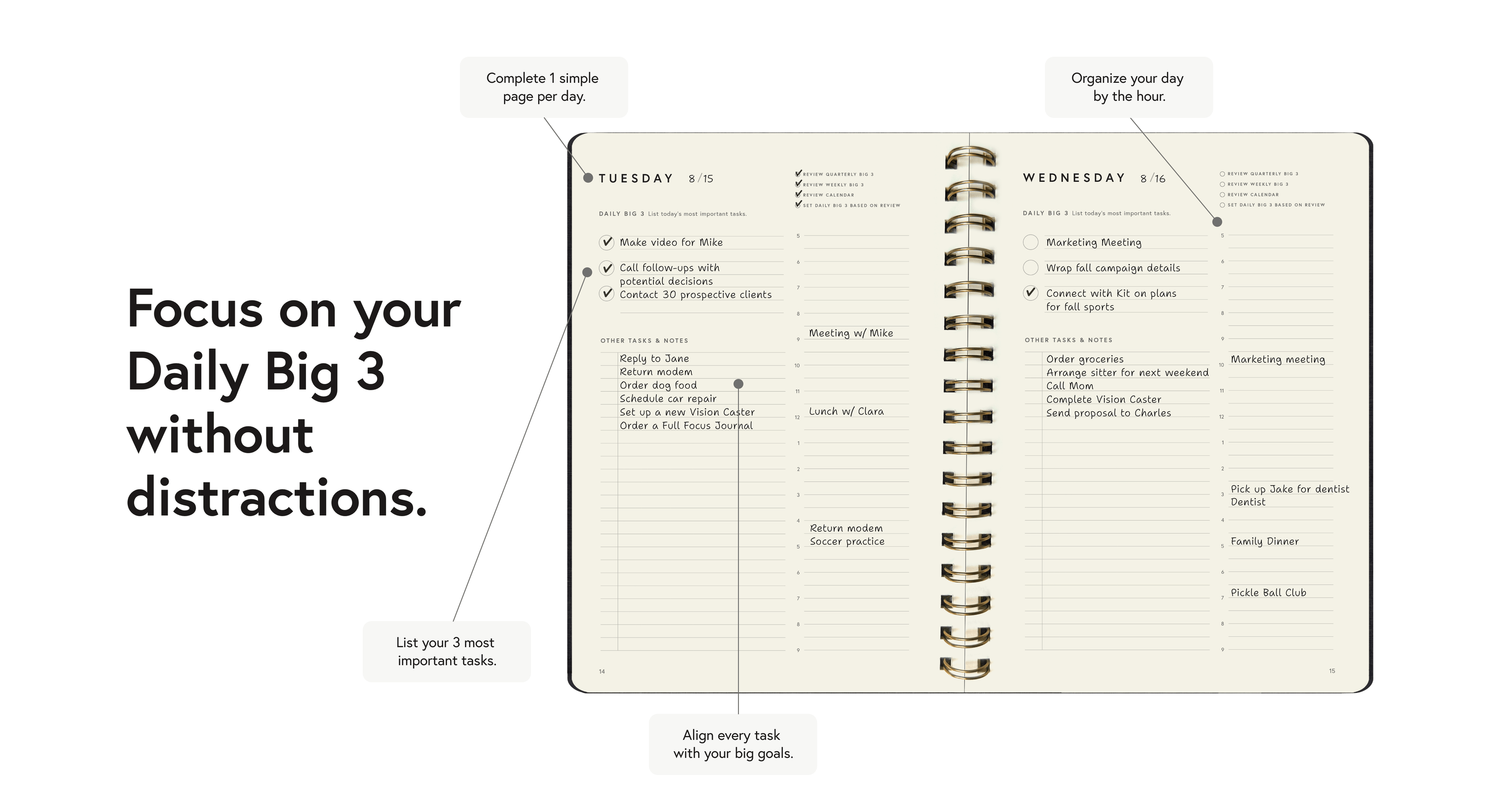 Minimalist Planner by Full Focus | Streamlined Achievement