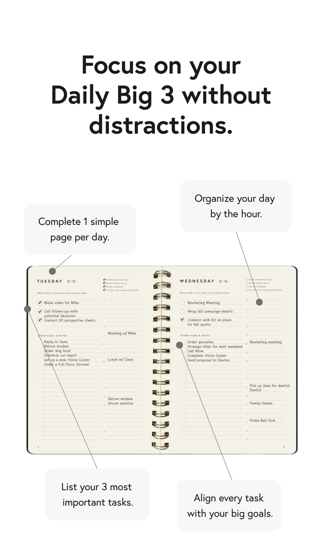 Minimalist Planner by Full Focus | Streamlined Achievement