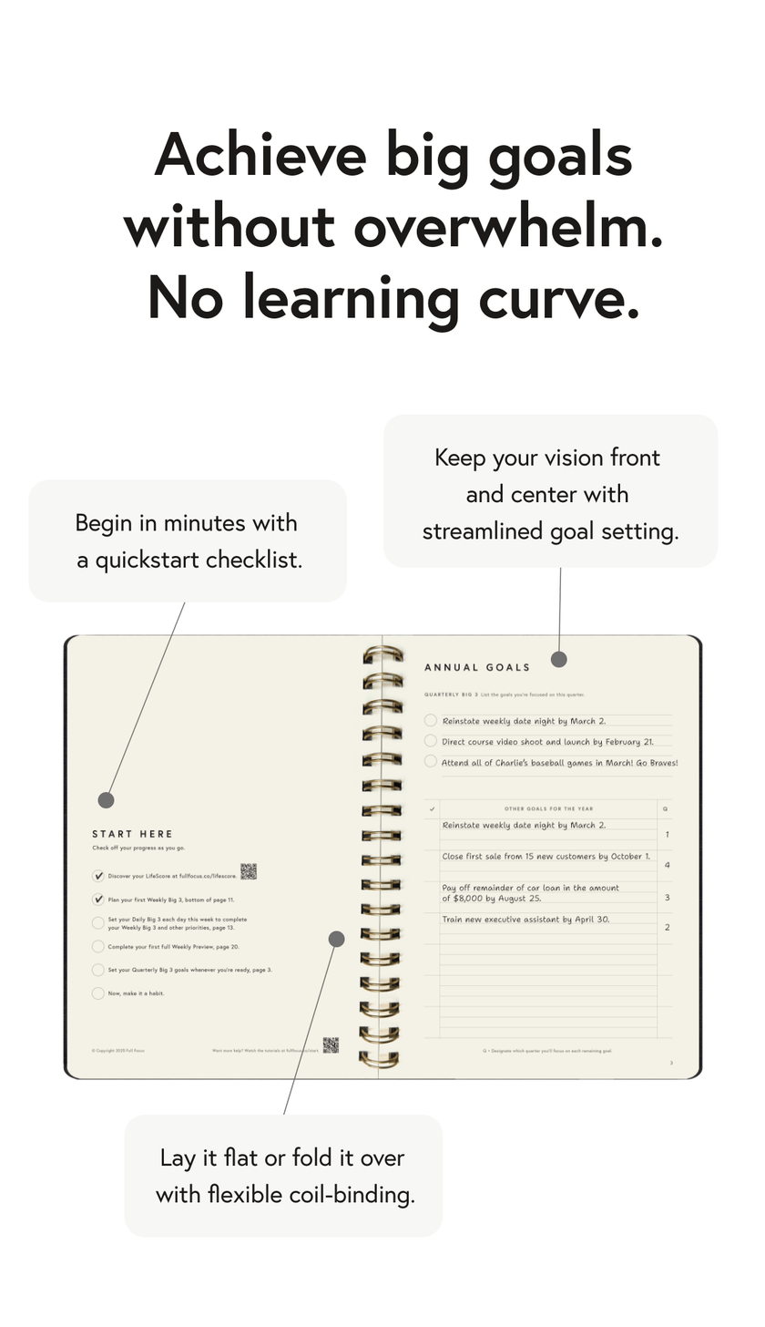 Minimalist Planner by Full Focus | Streamlined Achievement