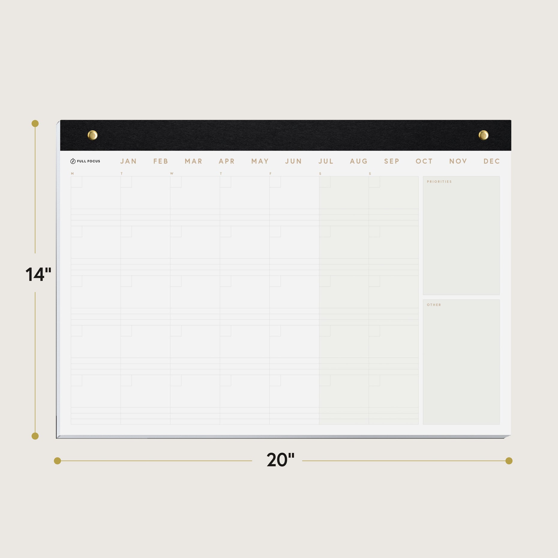 Large Wall & Desk Calendar – Full Focus