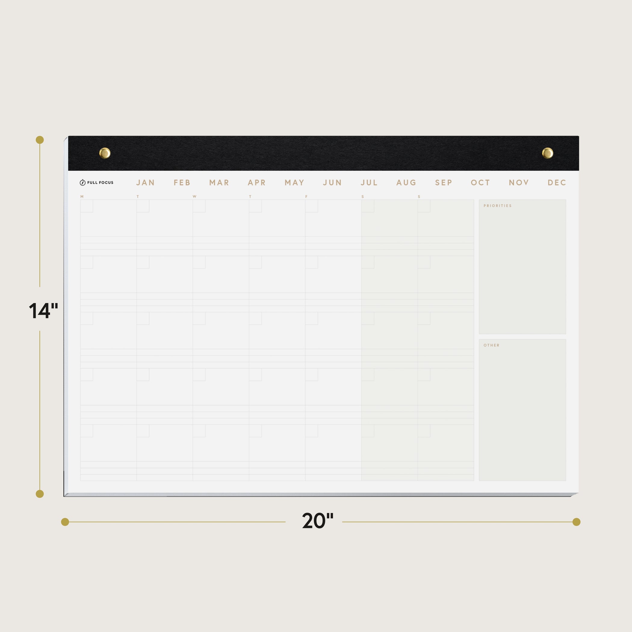 Large Wall & Desk Calendar – Full Focus